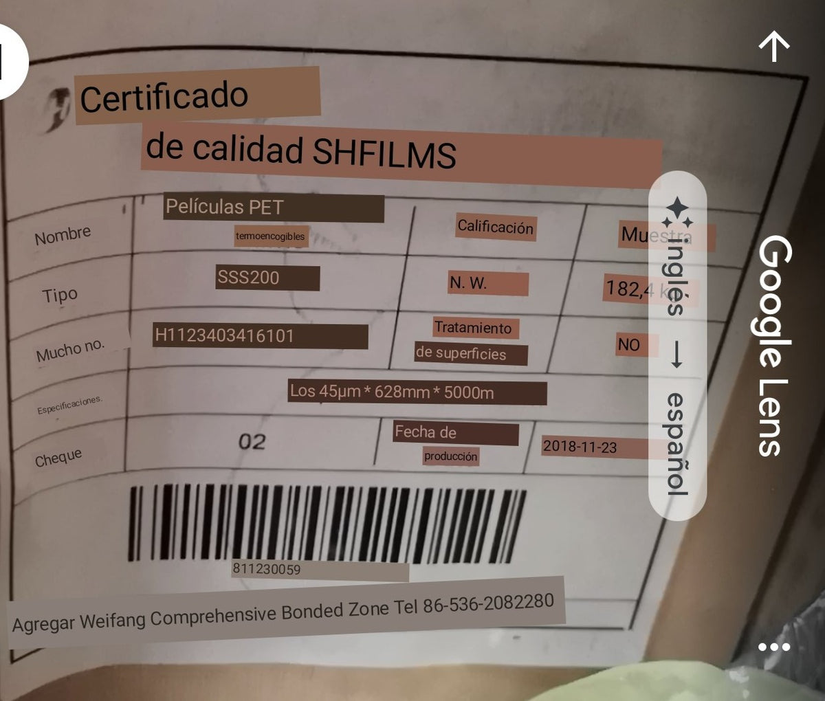 Rollo PELICULA PET Termoencogible SSS200 x 628mm x 5000m – Sesuconsa by Proveer de Mexico